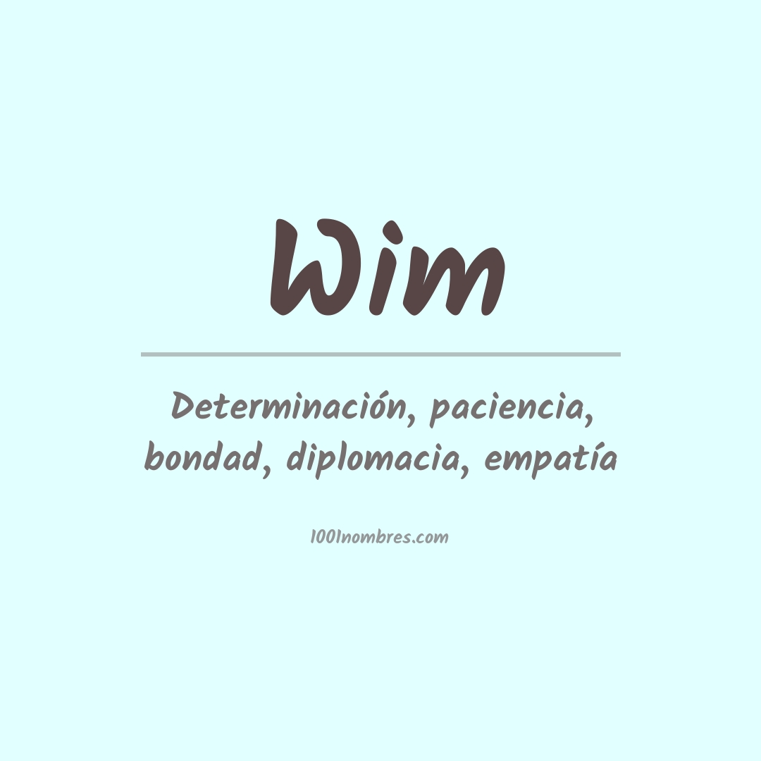 Significado del nombre Wim