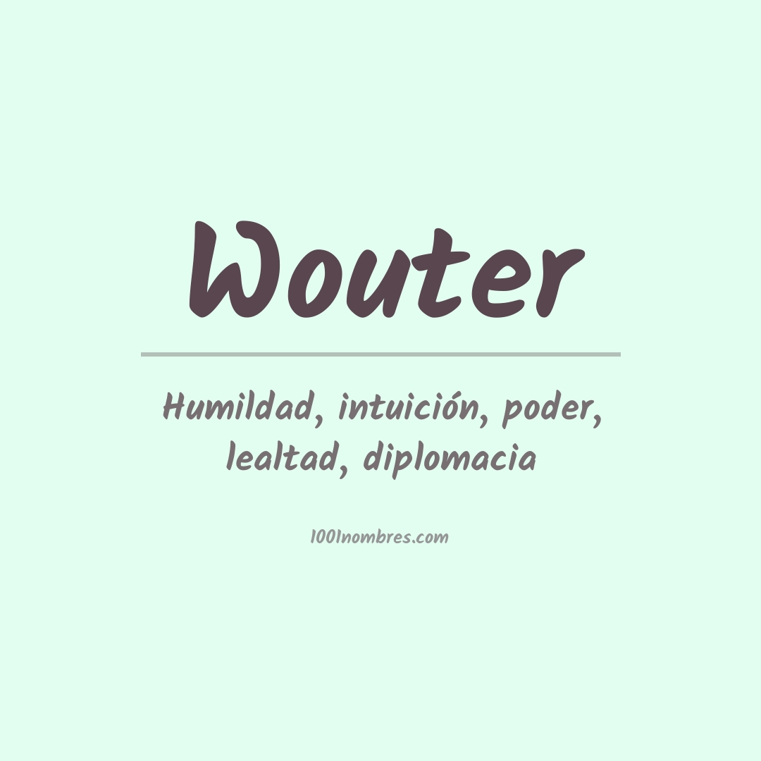 Significado del nombre Wouter