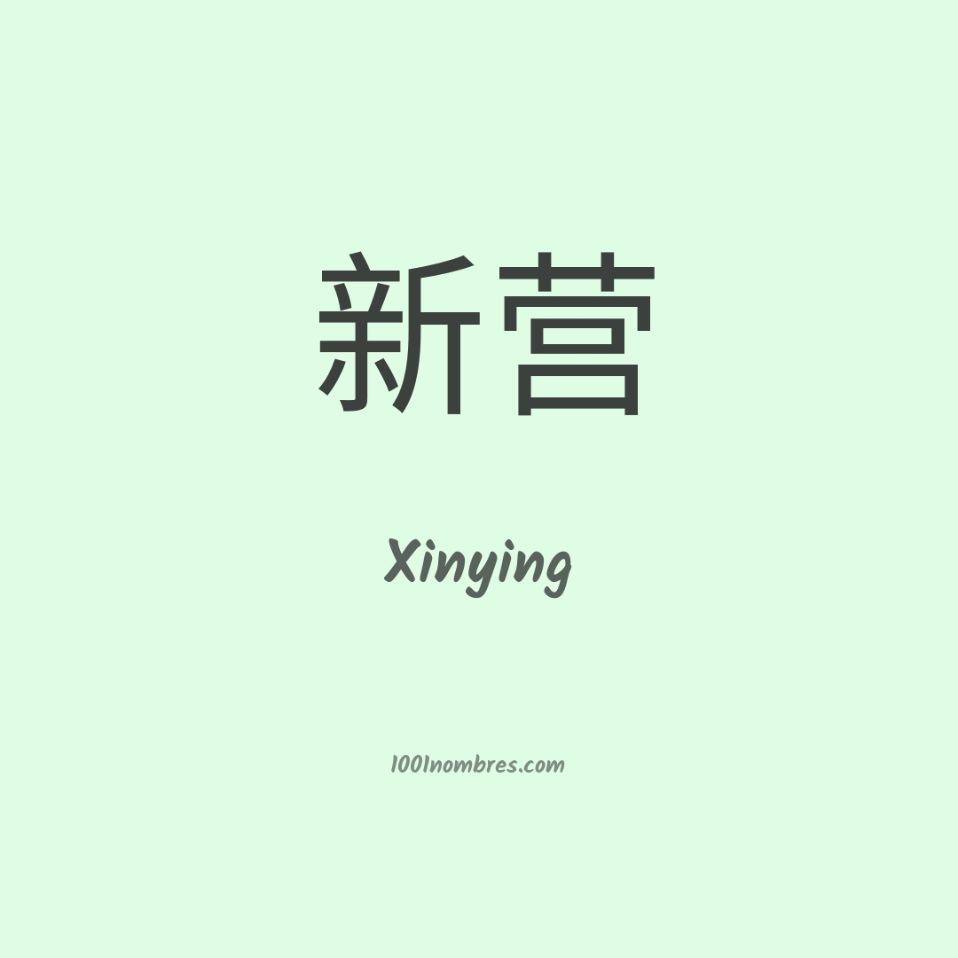 Significado del nombre Xinying