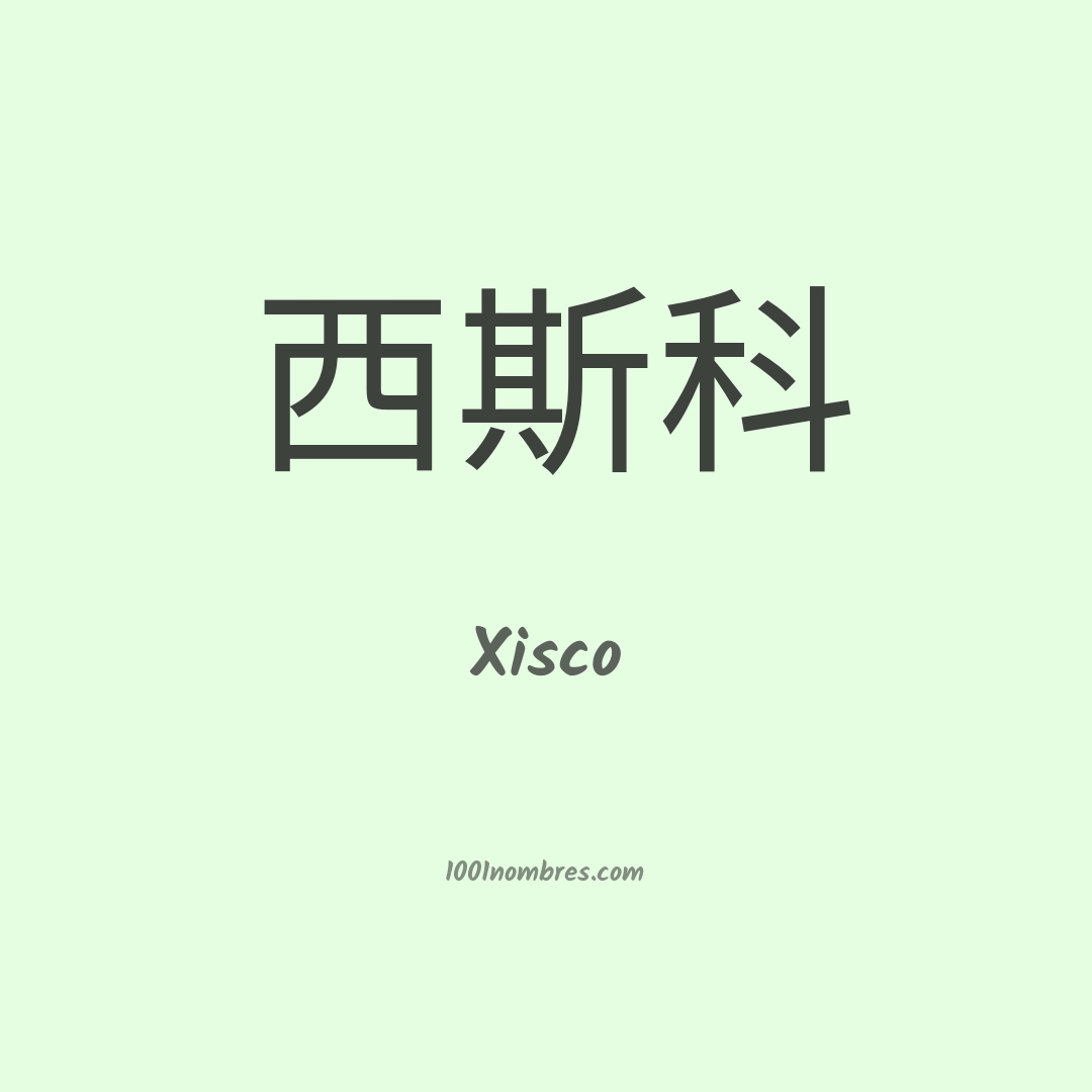 Significado del nombre Xisco