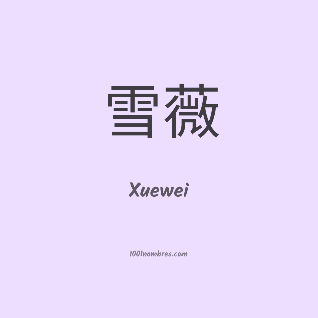 Significado del nombre Xuewei