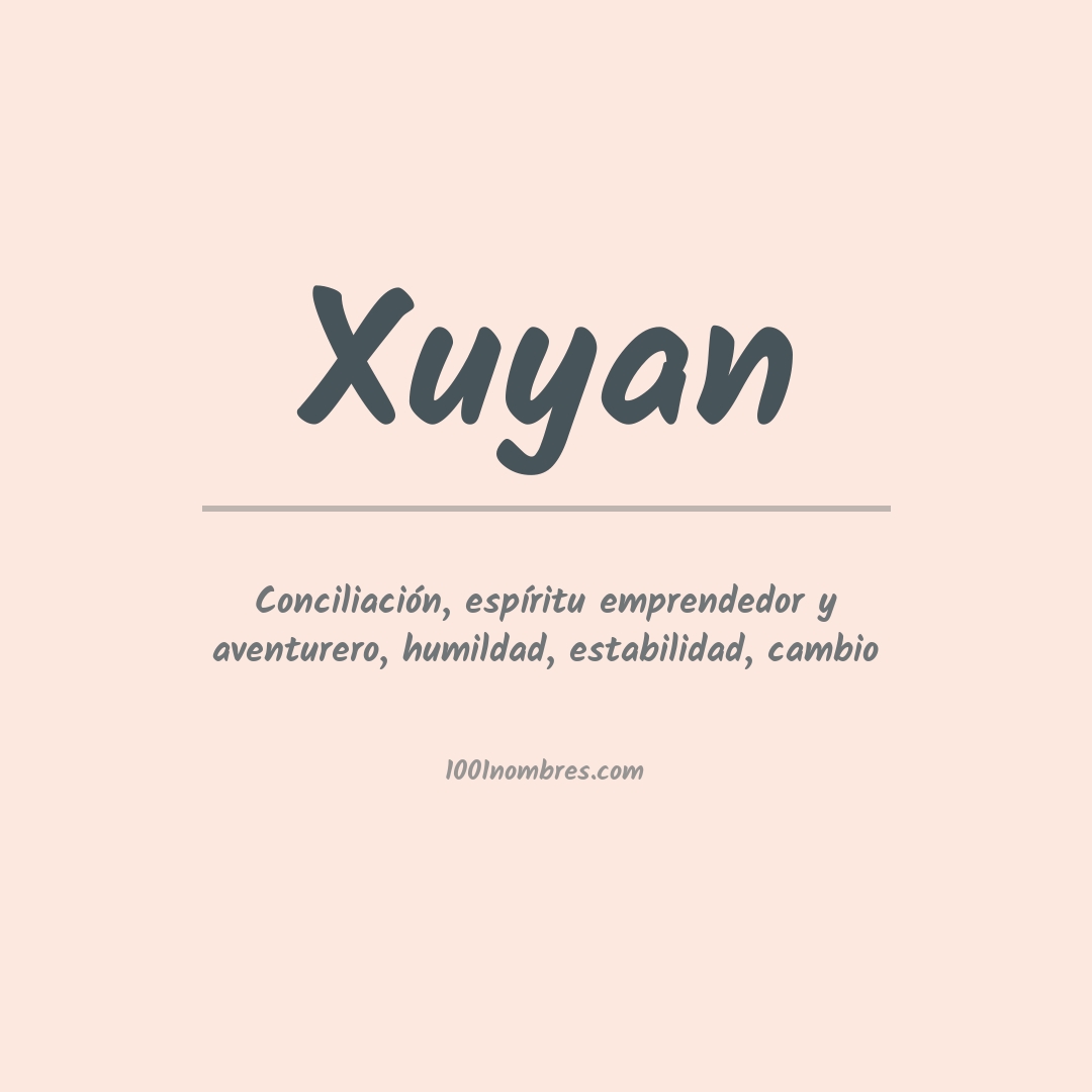 Significado del nombre Xuyan