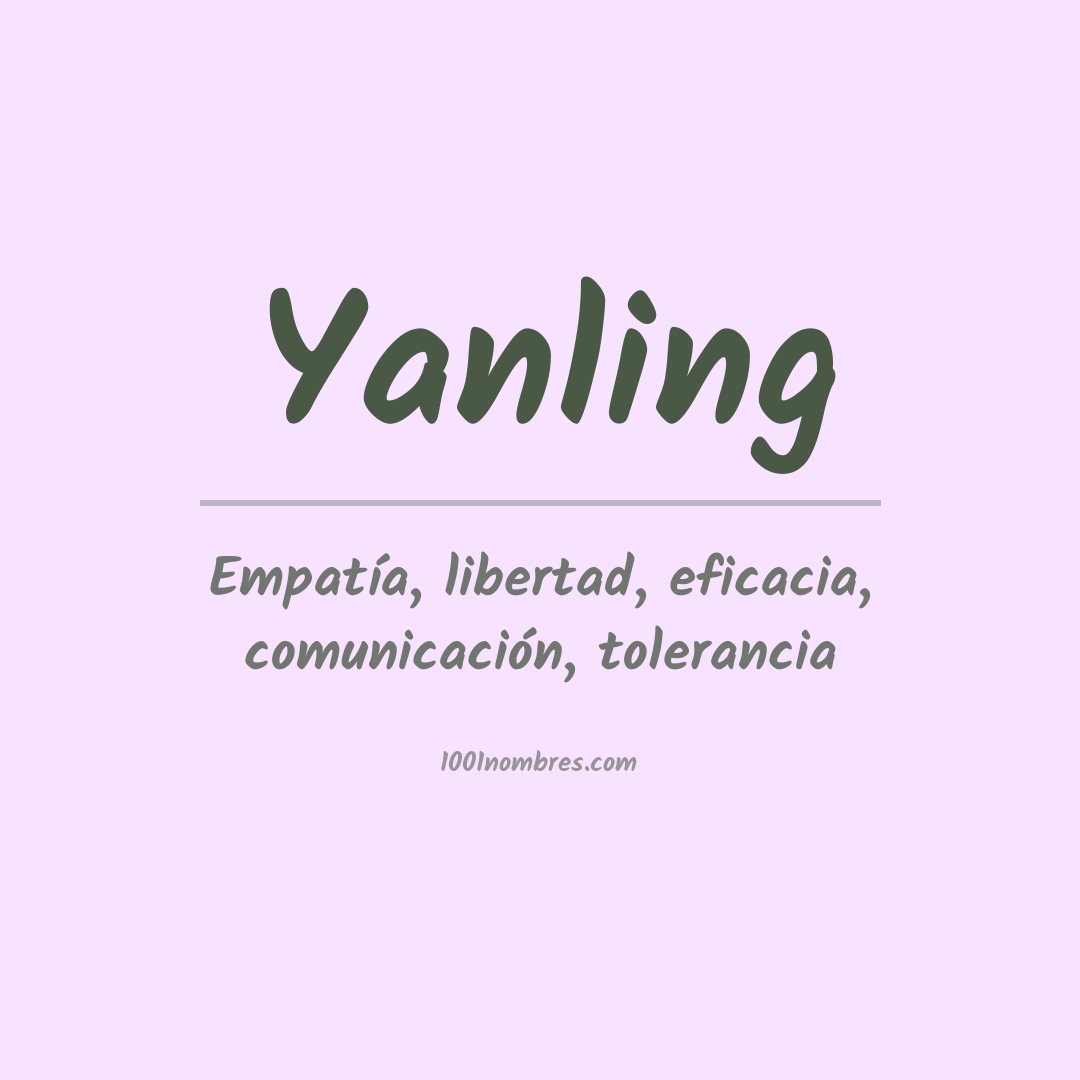 Significado del nombre Yanling
