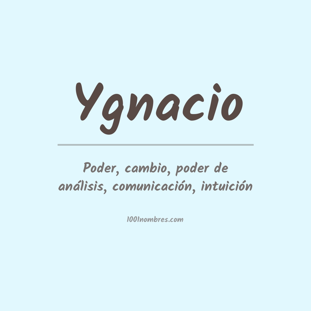 Significado del nombre Ygnacio