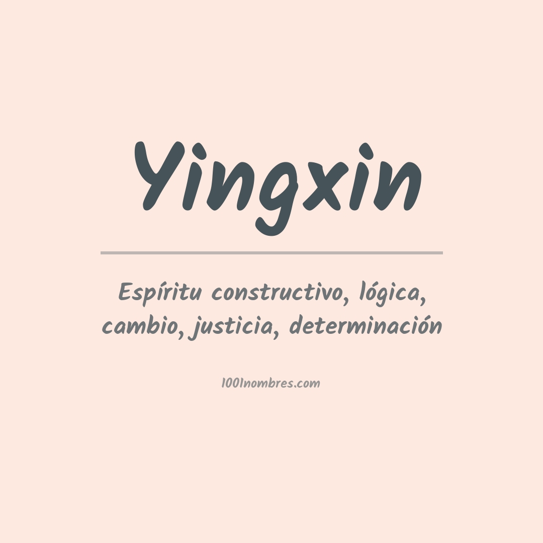 Significado del nombre Yingxin