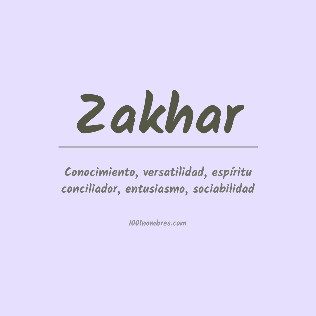 Significado del nombre Zakhar