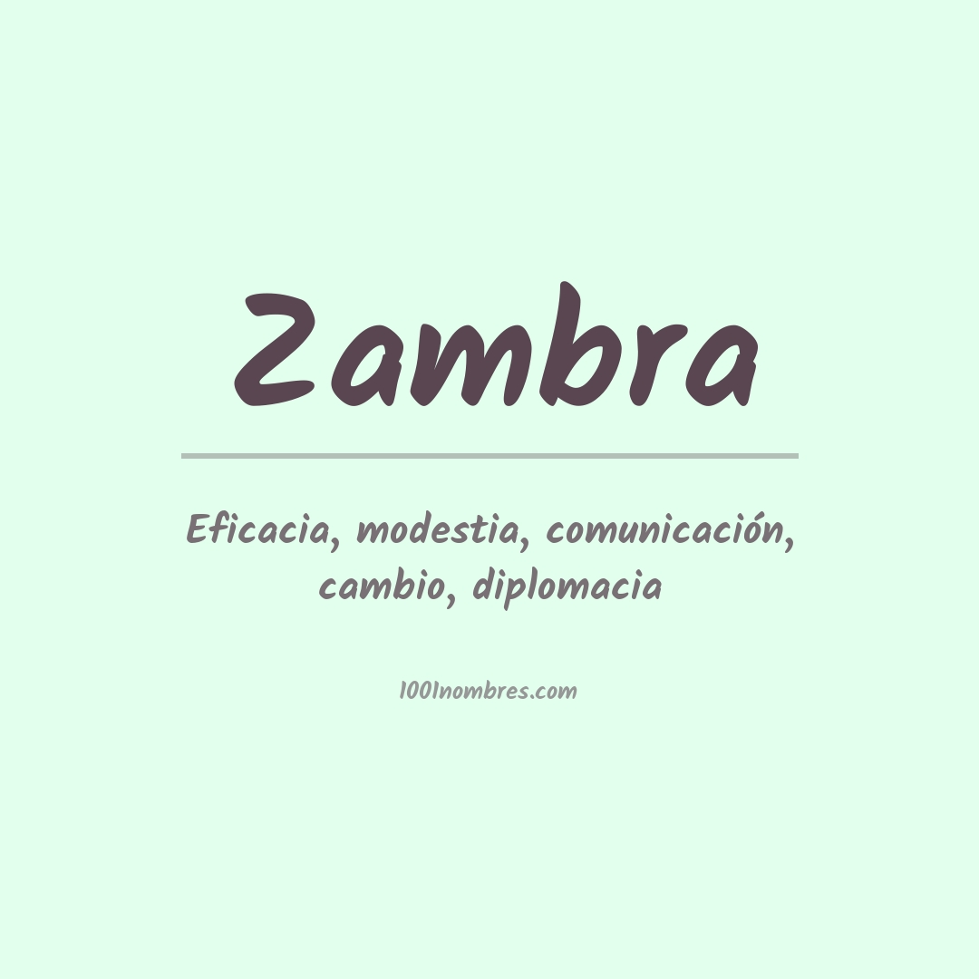 Significado del nombre Zambra