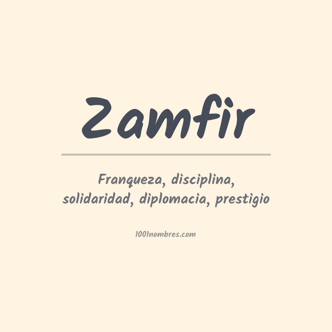 Significado del nombre Zamfir