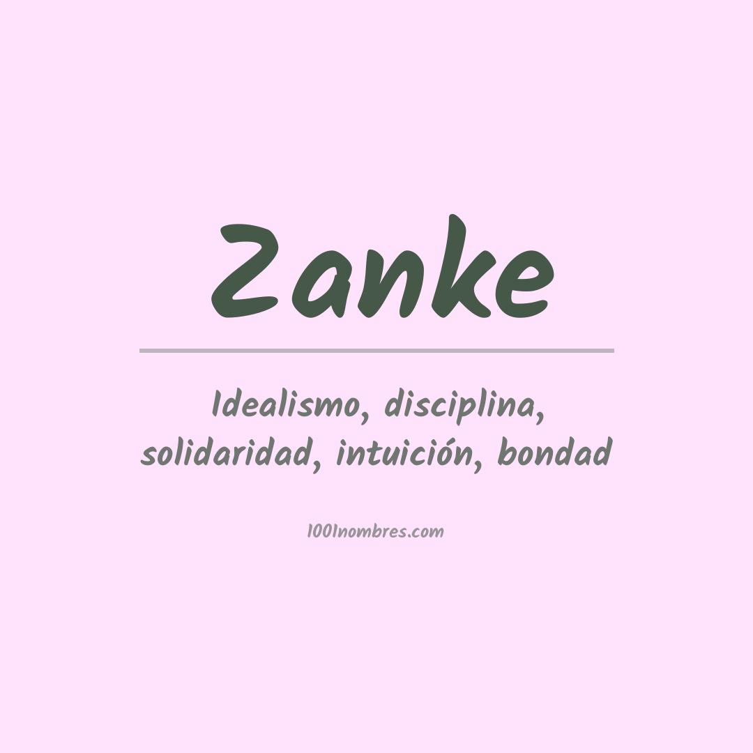 Significado del nombre Zanke