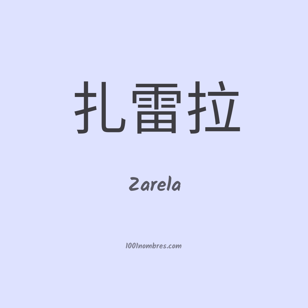 Significado del nombre Zarela