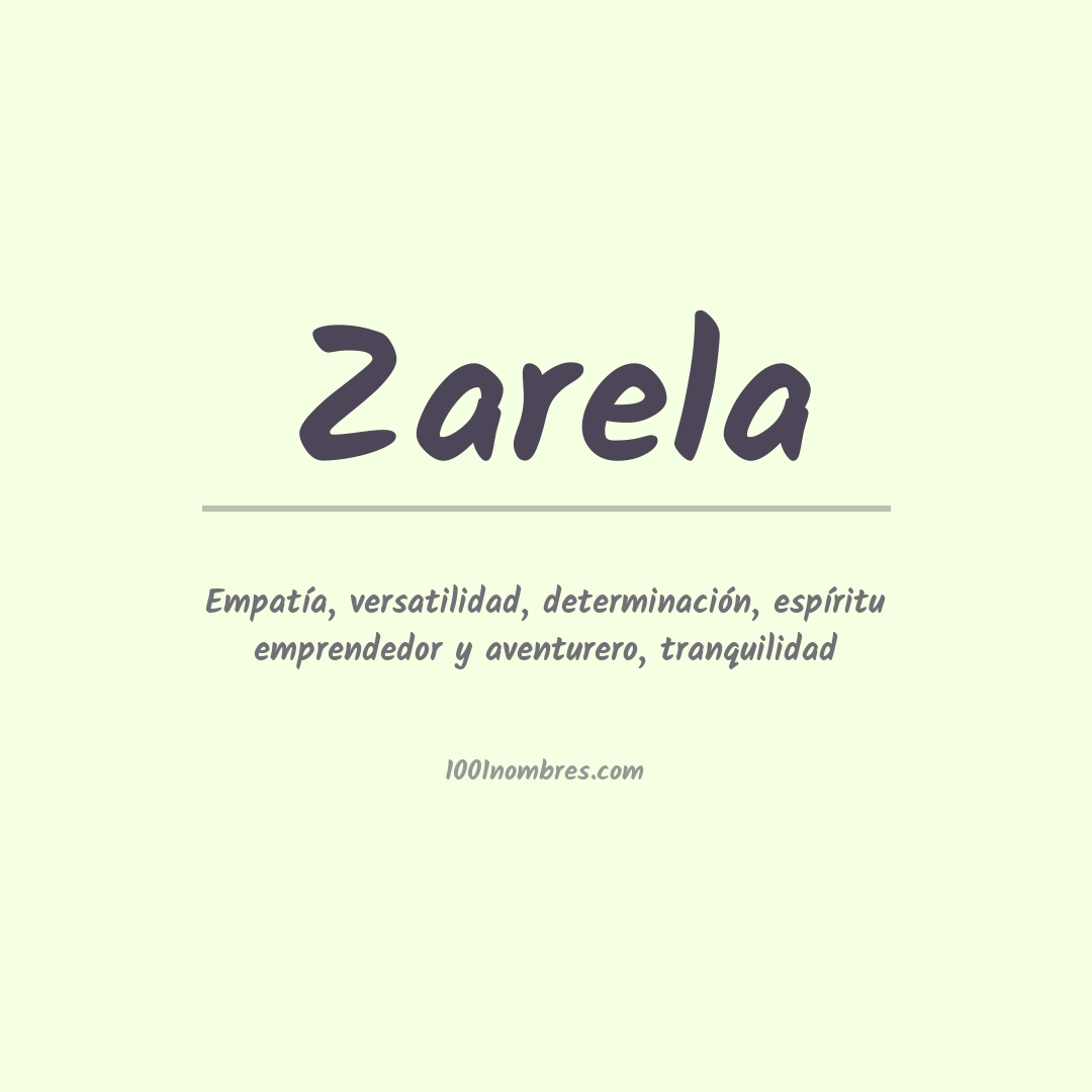 Significado del nombre Zarela