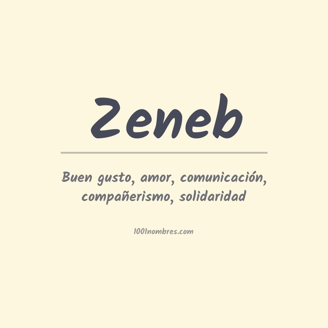 Significado del nombre Zeneb