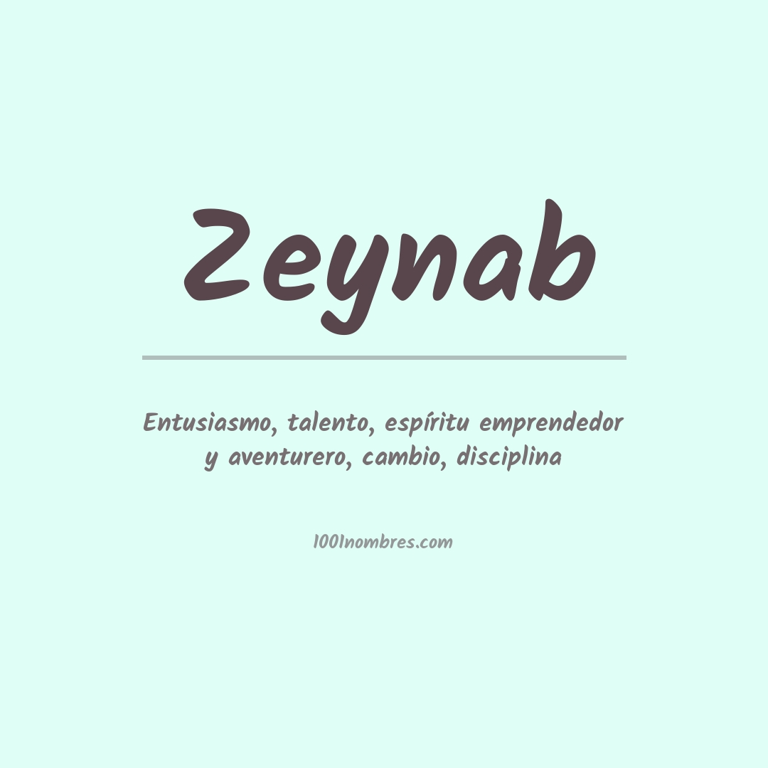 Significado del nombre Zeynab