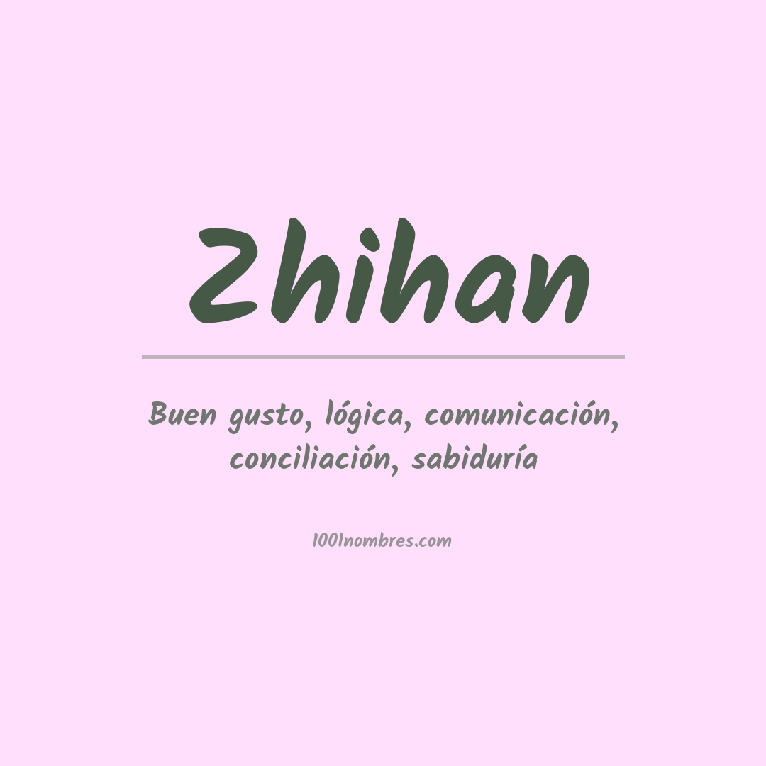 Significado del nombre Zhihan