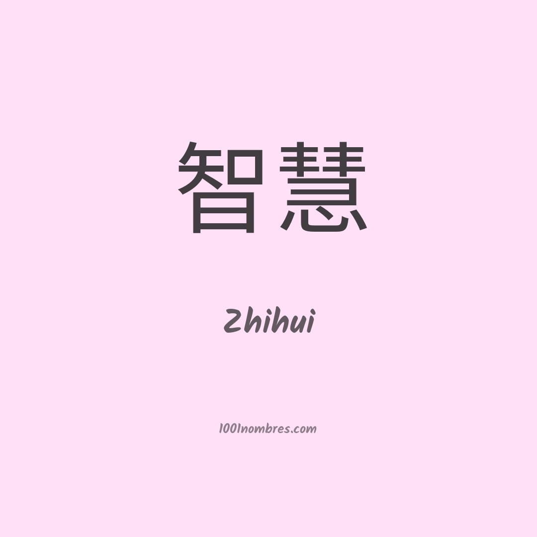 Significado del nombre Zhihui