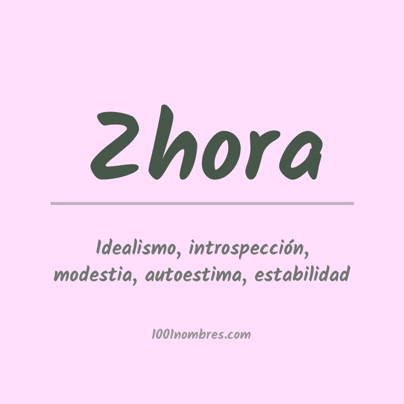 Significado del nombre Zhora