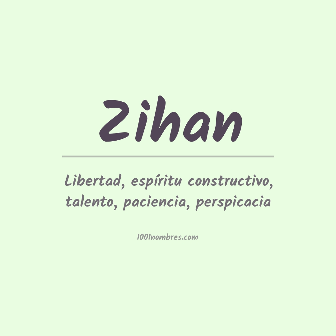 Significado del nombre Zihan