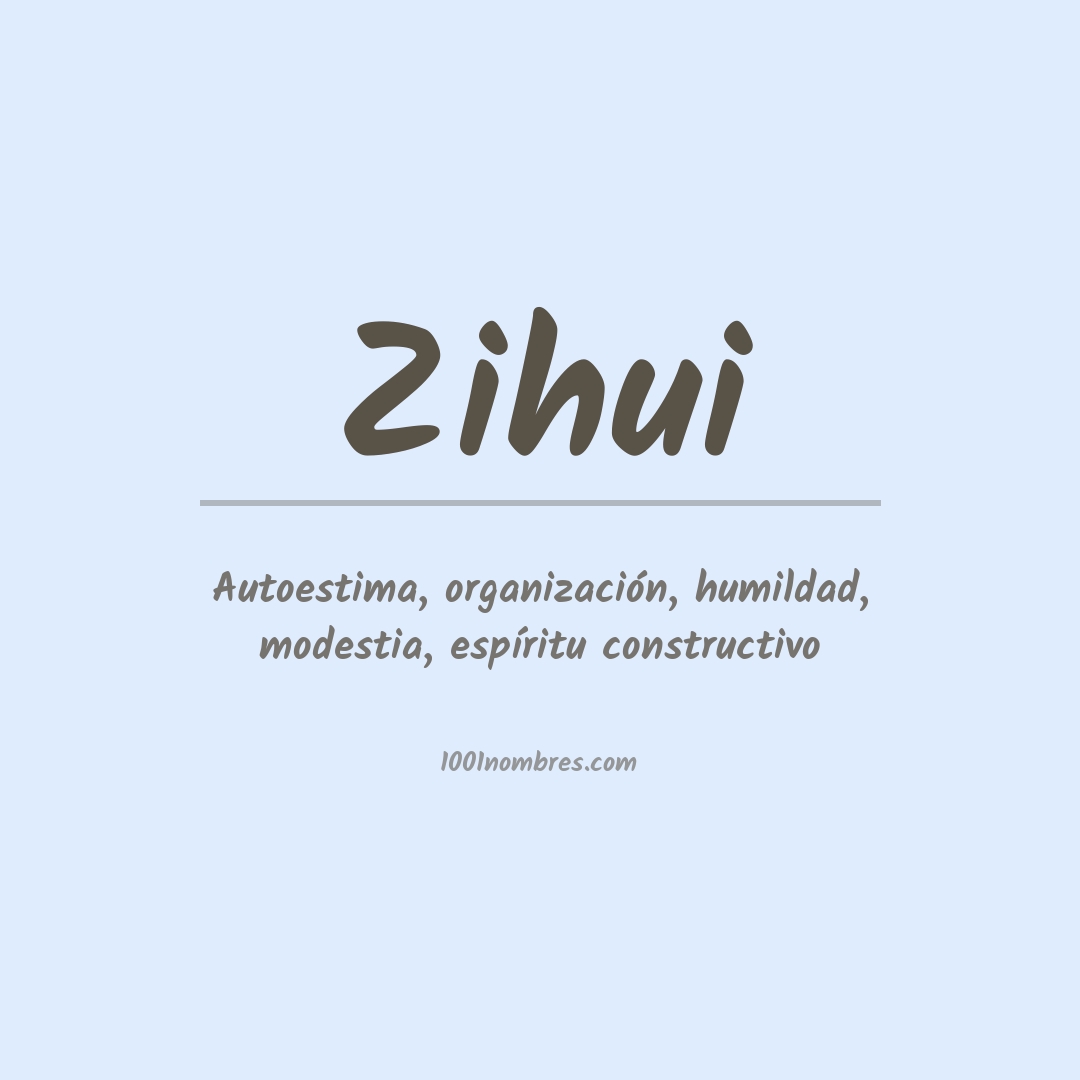 Significado del nombre Zihui