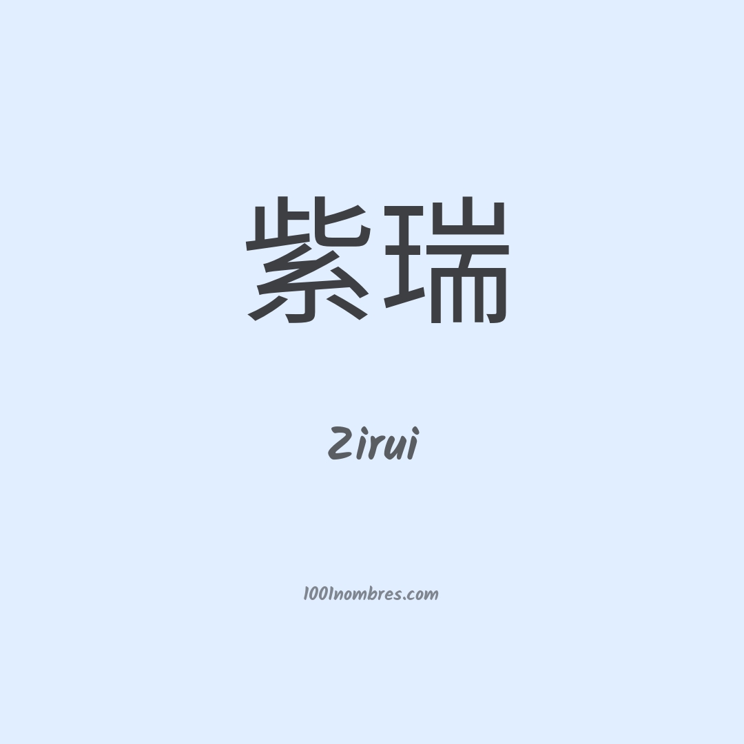 Significado del nombre Zirui