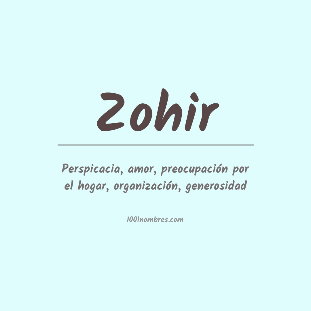 Significado del nombre Zohir