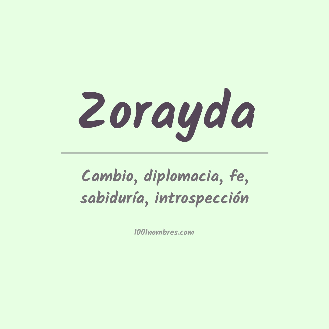 Significado del nombre Zorayda