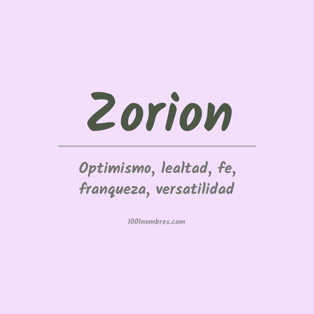 Significado del nombre Zorion
