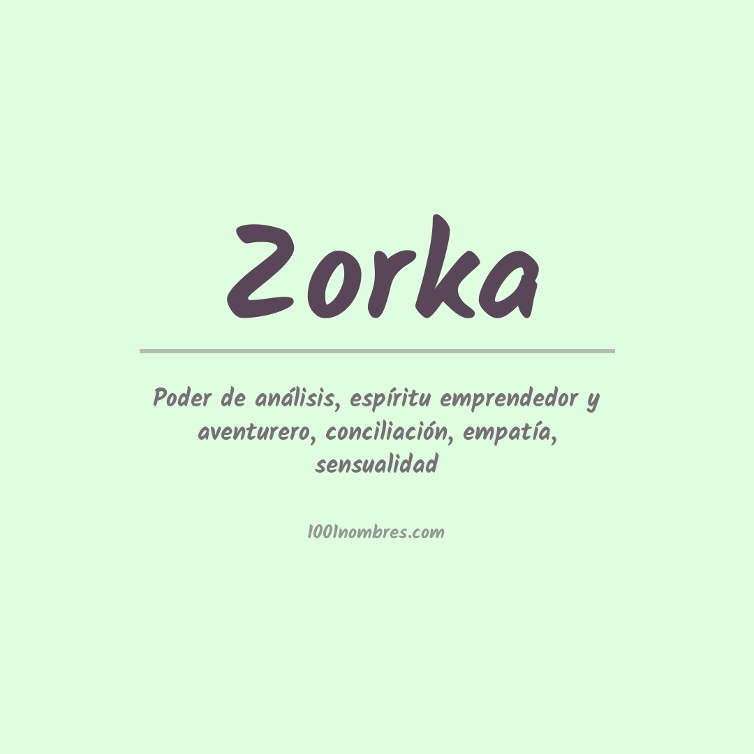 Significado del nombre Zorka