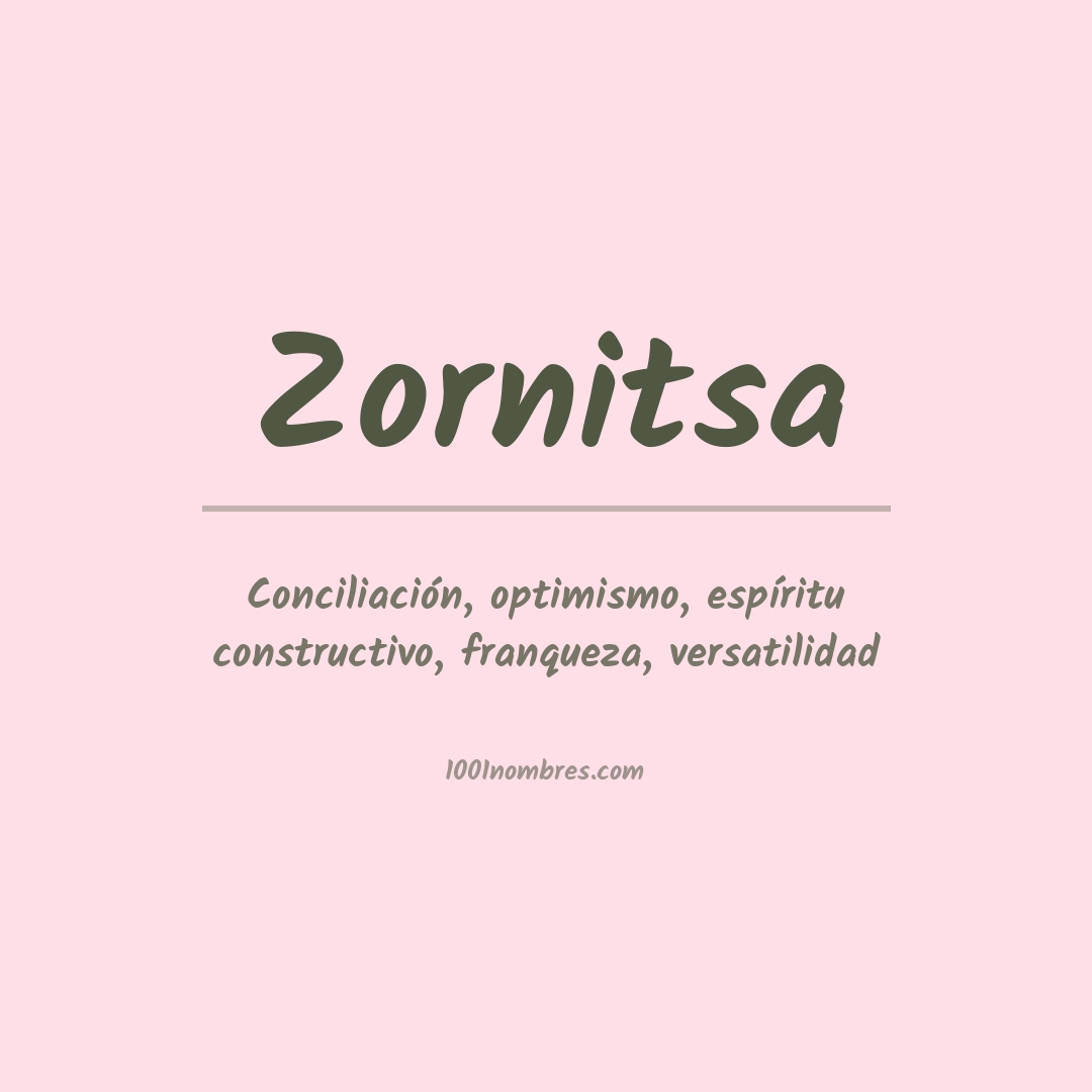 Significado del nombre Zornitsa